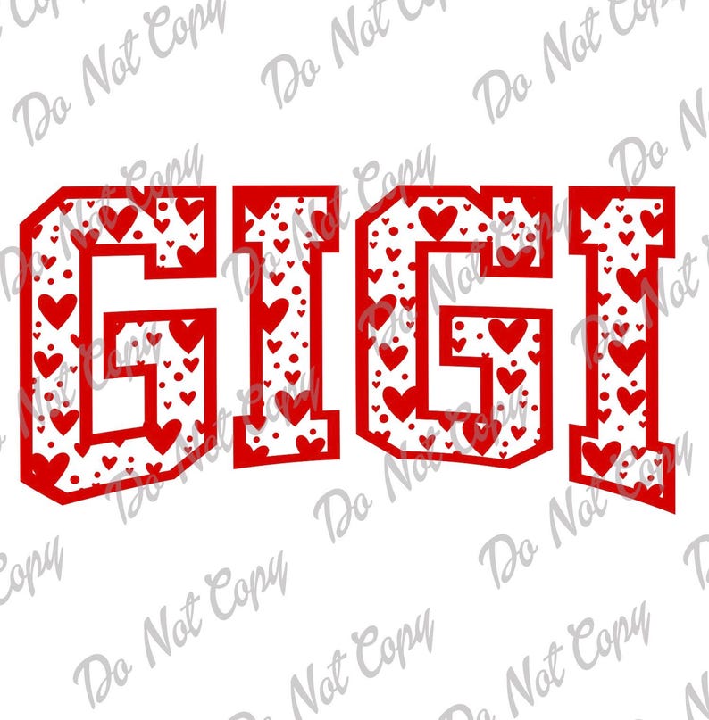 Gigi SVG, PNG, Gigi Valentine, Gigi Valentine Heart SVG, Valentine ...