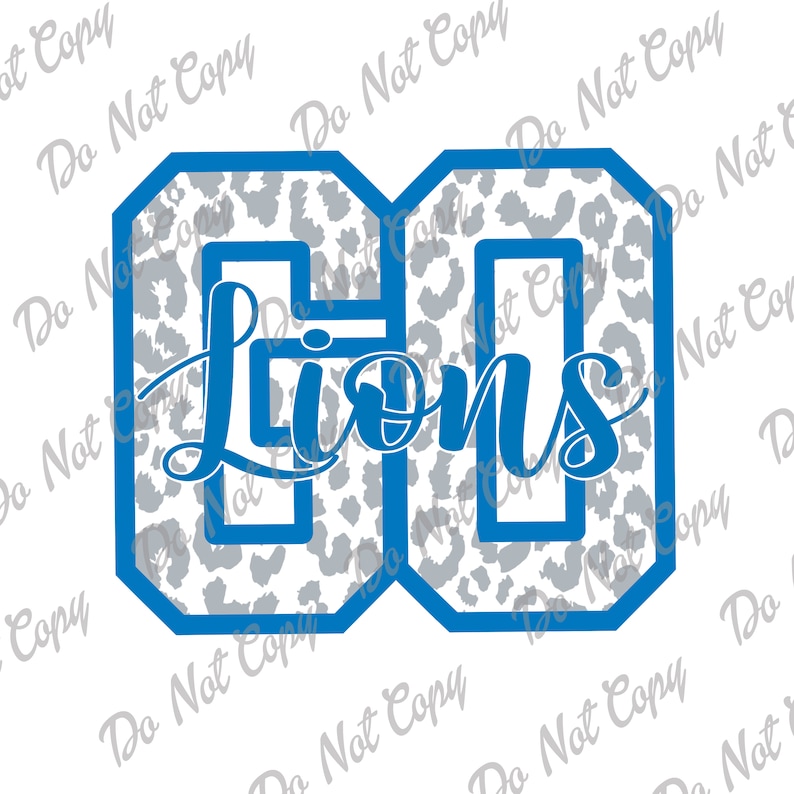 Go Lions Leopard SVG, PNG, Lions Mascot, Cheer Mom, Football Lions ...