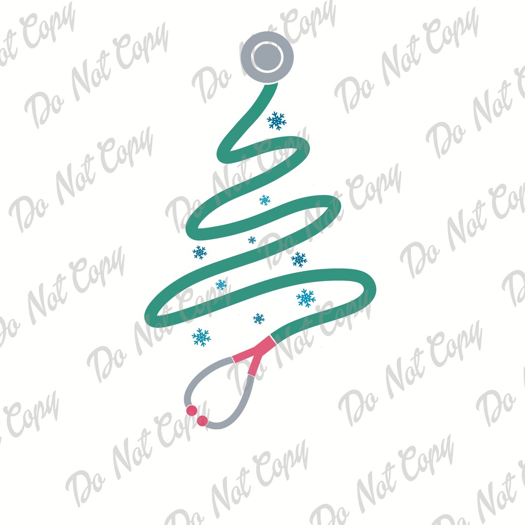 Nurse Christmas SVG, PNG, Stethoscope Christmas Tree, Veterinarian ...
