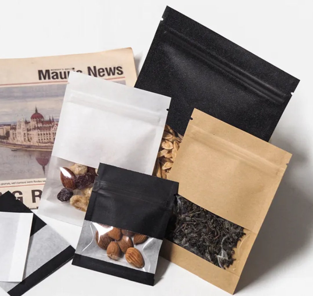 Thick Craft Zip Lock Flat Pouches Food Coffee Cookies Tea Gift - Etsy