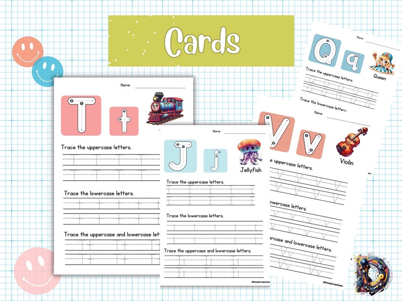 Alphabet Tracing Fun Pack, 26 ABC Phonics Tracing Cards, Perfect for ...