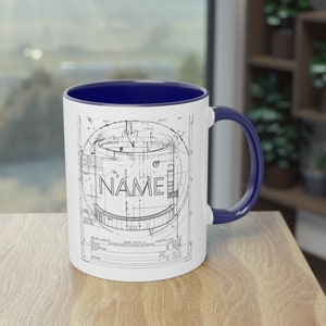 Personalized Engineering Drawing Mug Gift Customizable Engineering ...