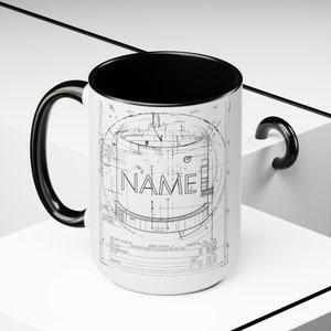 Personalized Engineering Drawing Mug Gift Customizable Engineering ...