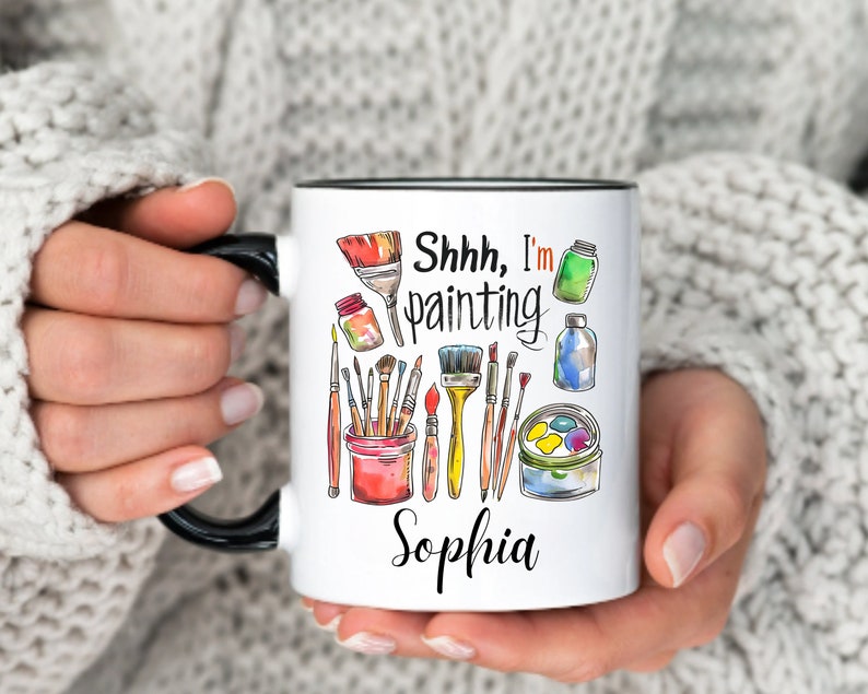 Personalized Painter Mug Gift Custom Artist Mug Gift, Painter Coffee ...