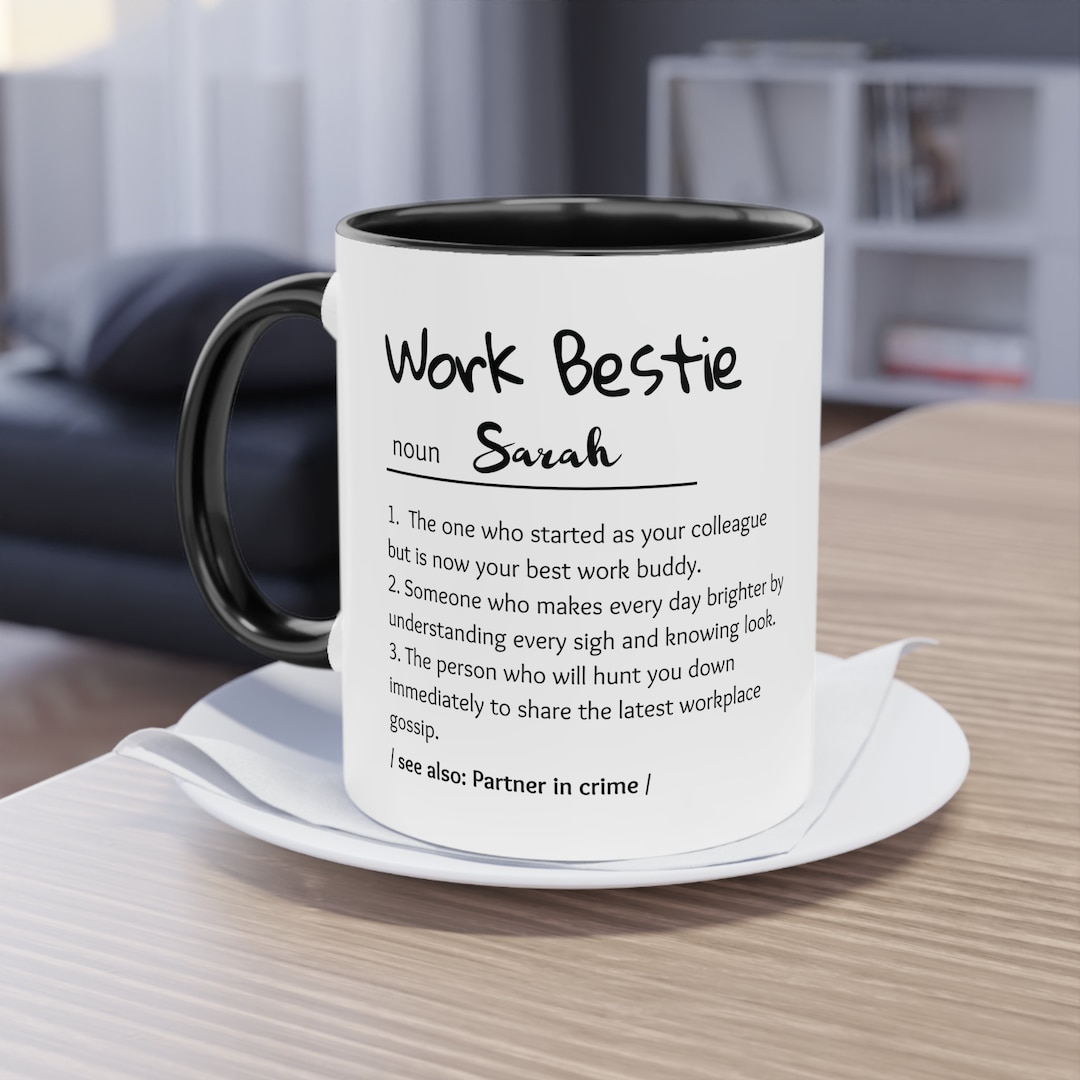 Custom Work Bestie Mug Gift Personalized Work Bestie Cup Gift for ...