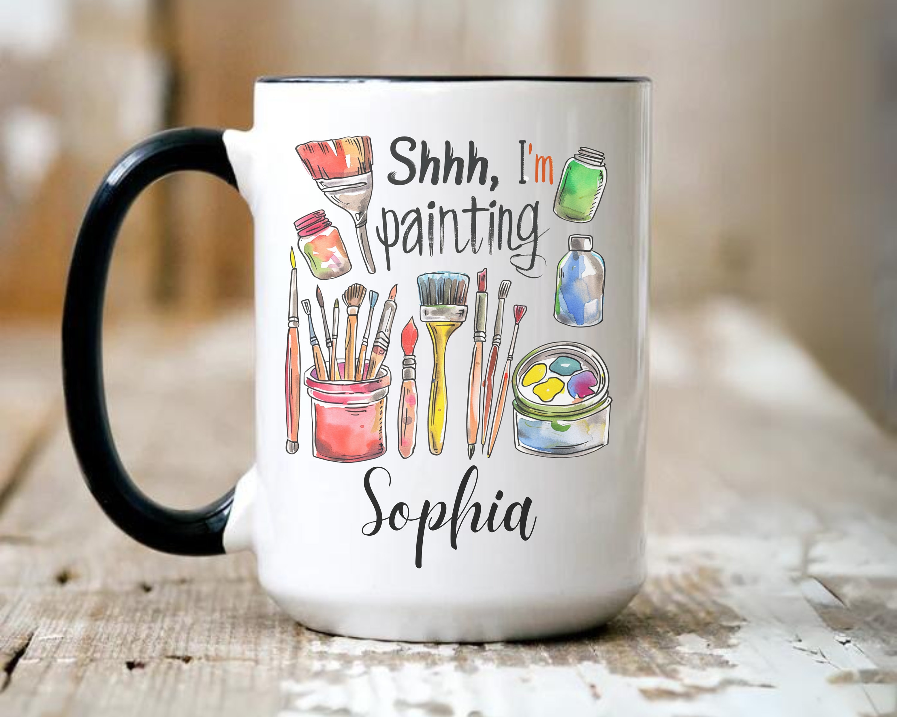 Personalized Painter Mug Gift Custom Artist Mug Gift, Painter Coffee ...