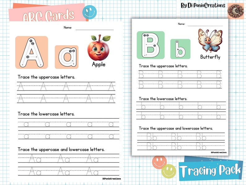 Alphabet Tracing Fun Pack, 26 ABC Phonics Tracing Cards, Perfect for ...