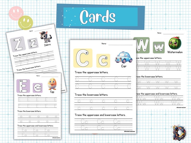 Alphabet Tracing Fun Pack, 26 ABC Phonics Tracing Cards, Perfect for ...