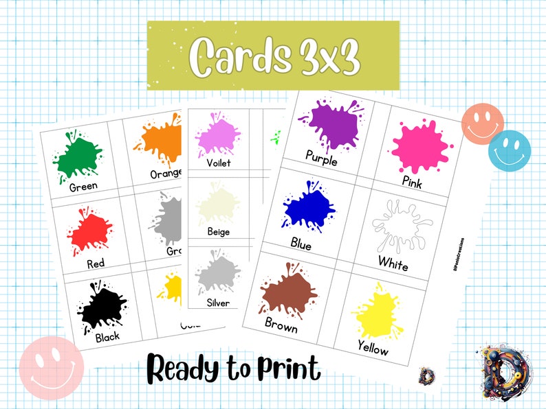 Colors Flash Cards Color Sorting Cards Sort by Color Learn About Color ...
