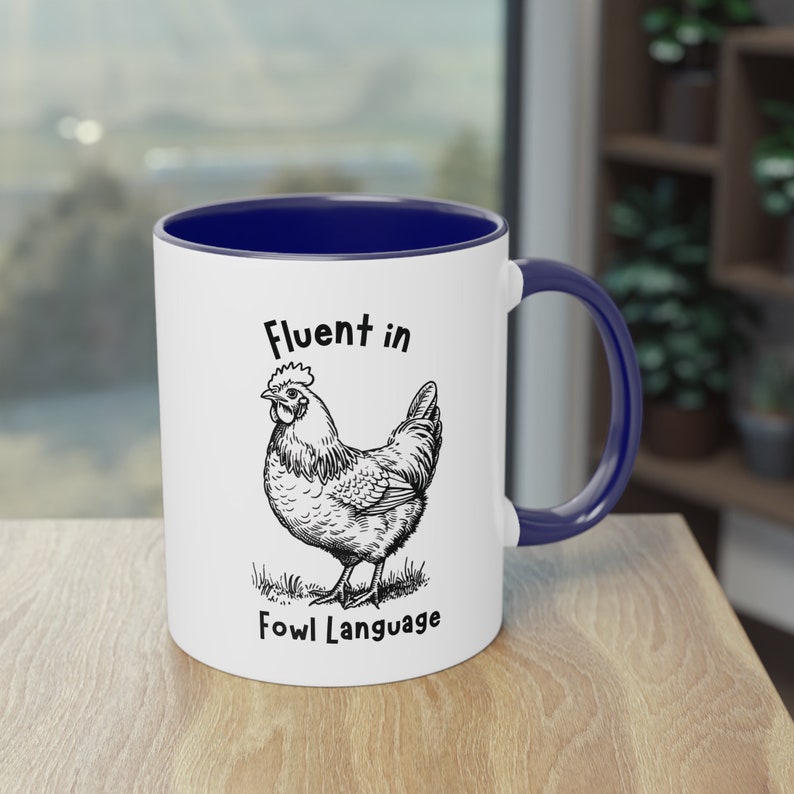 Fluent in Fowl Language Chicken Mug Gift Funny Chicken Lover Mug Gifts ...