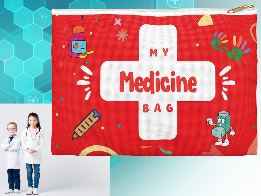 Personalized Medication Bag - Custom Pouch - Kids Bag - Asthma Bag ...