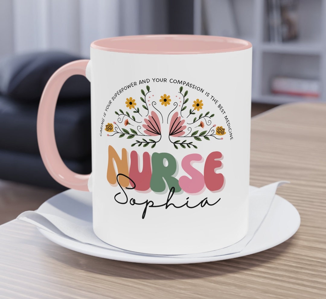 Custom Nurse Appreciation Mug, Personalized Nurse Coffee Mug, Nurse ...