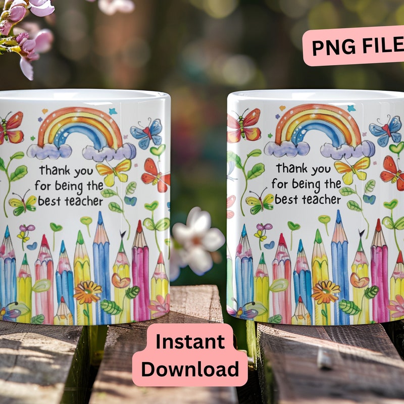 Teacher Day Mug Template - Etsy