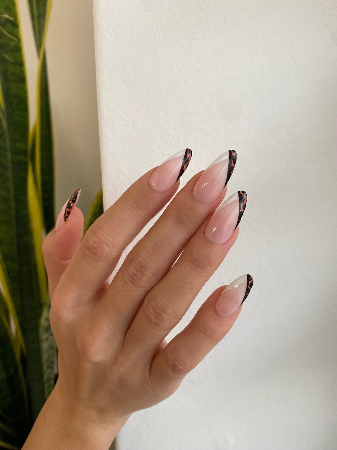 Animal Print French Nail Set - Etsy