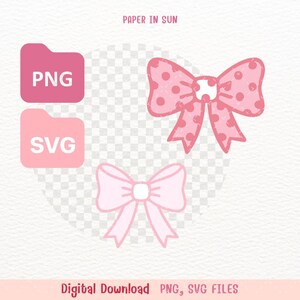 Pastel Bow Clipart: PNG, SVG (digital Download) - Etsy