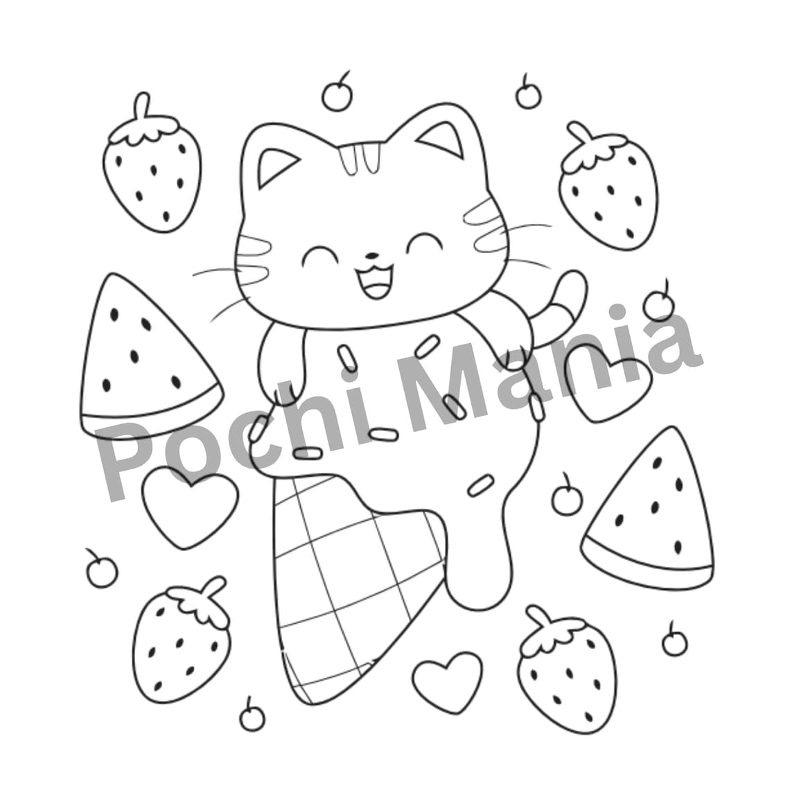 Cute Kawaii Cozy Coloring Book for Kids, Teens and Adults Featuring ...