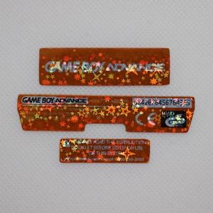 Holographic Laminated Gameboy Advance Back Sticker Label Set - Etsy