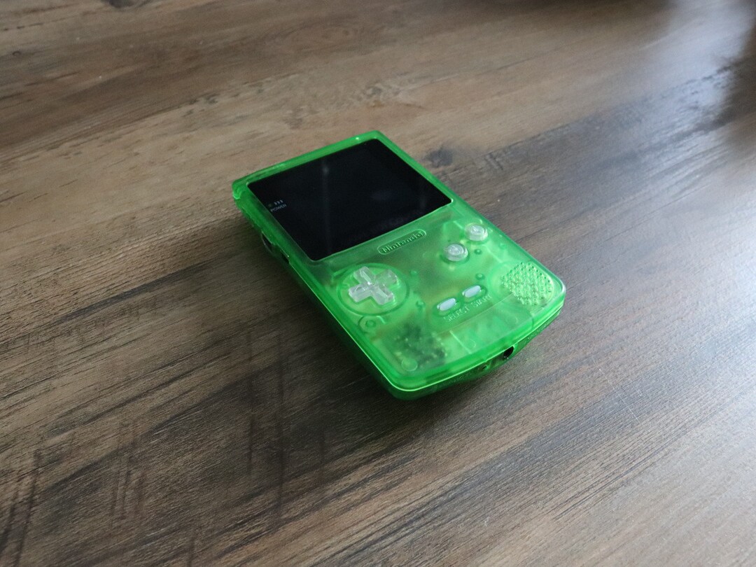 Clear Green Shell Gameboy Color With Hispeedido Amoled Display ...