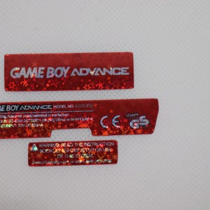 Holographic Laminated Gameboy Advance Back Sticker Label Set - Etsy