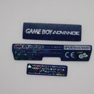 Holographic Laminated Gameboy Advance Back Sticker Label Set - Etsy