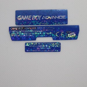 Holographic Laminated Gameboy Advance Back Sticker Label Set - Etsy