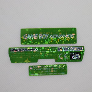 Holographic Laminated Gameboy Advance Back Sticker Label Set - Etsy