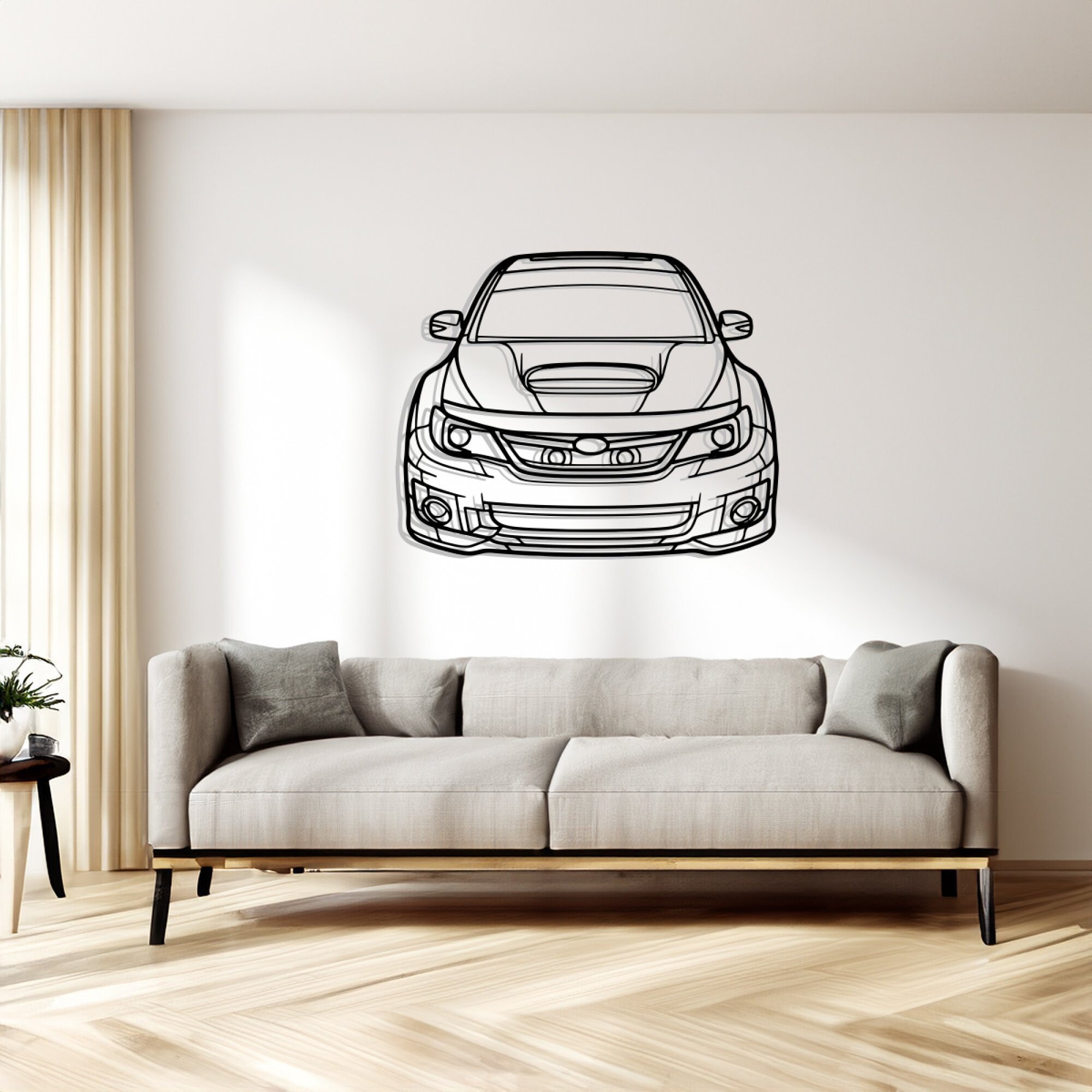 WRX STI 2012 Front Silhouette Metal Wall Art, Birthday Gift, Gift for ...