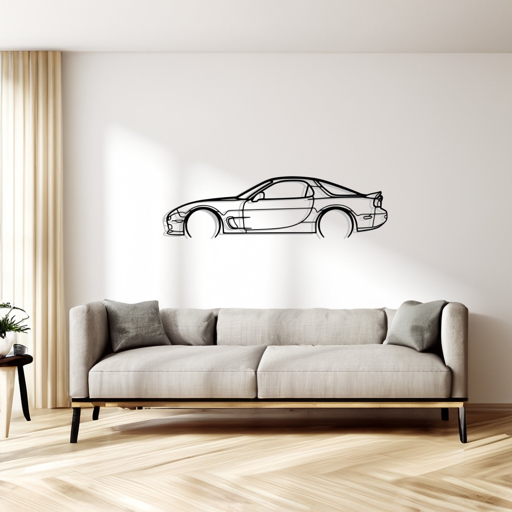 RX7 R1 Detailed Silhouette Metal Wall Art, Birthday Gift, Gift for Him ...