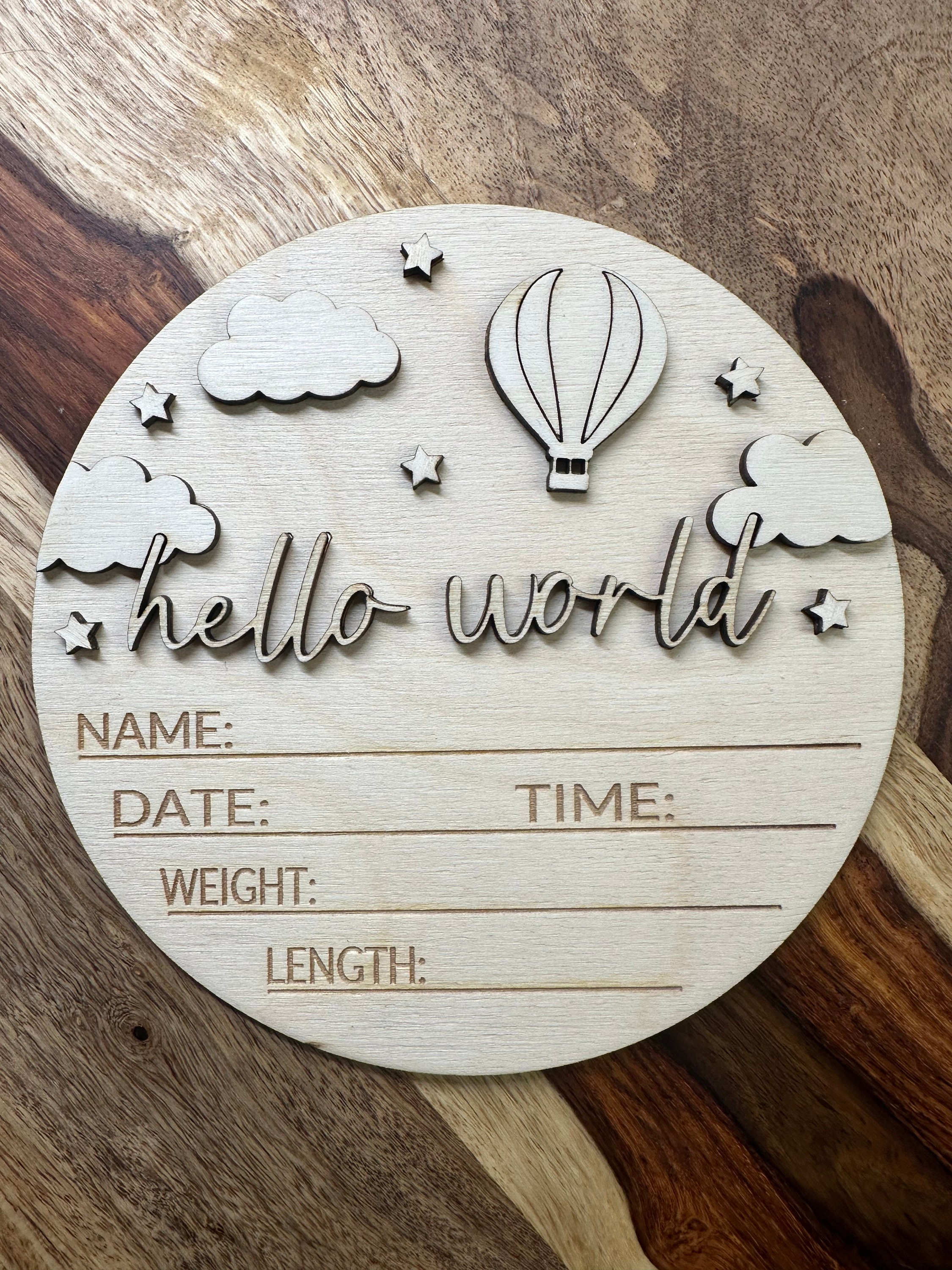 Customizable Baby Announcement, "hello World" Digital File- SVG, AI ...