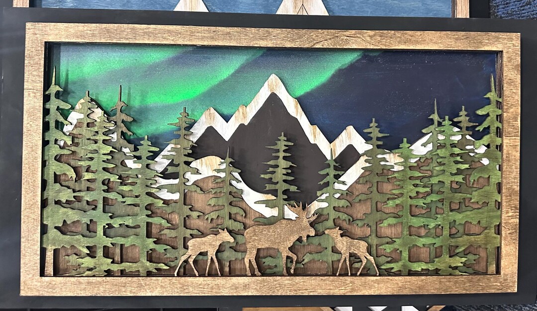 Laser Cut 3D Wood Shadow Box/ Wall Art / Aztec / Western / Boho ...