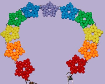 Black and Rainbow Checkered Kandi Belt Opaque and Glow in the Dark - Etsy