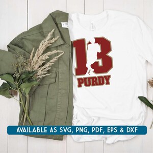 San Francisco Brock Purdy #13 SVG Design - Digital Download - Etsy