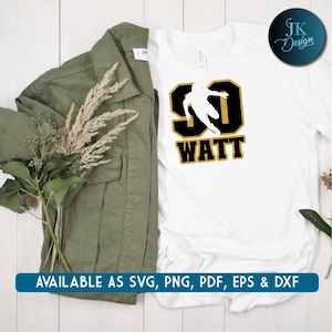 Pittsburgh TJ Watt SVG Design - Digital Download | Vector Image ...