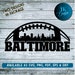 Baltimore City Skyline Digital Art | SVG, PNG, PDF | Silhouette ...