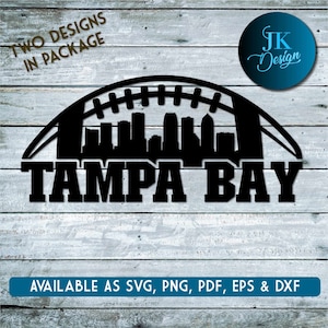 Tampa Bay Skyline Football Digital Art | SVG, PNG, PDF | Silhouette ...