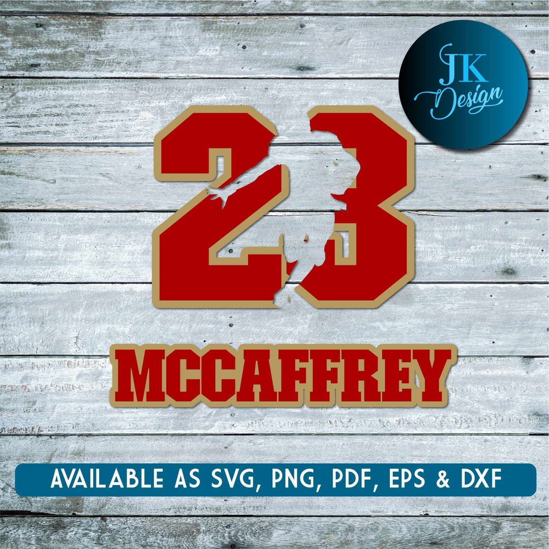 San Francisco Christian Mccaffrey #23 SVG Design - Digital Download - Etsy