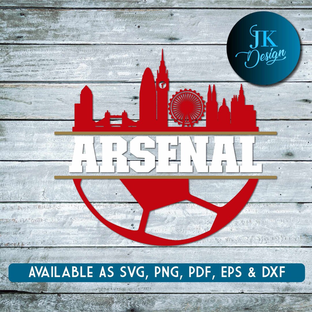 Arsenal London Skyline Digital Art | SVG, PNG, PDF | Silhouette ...