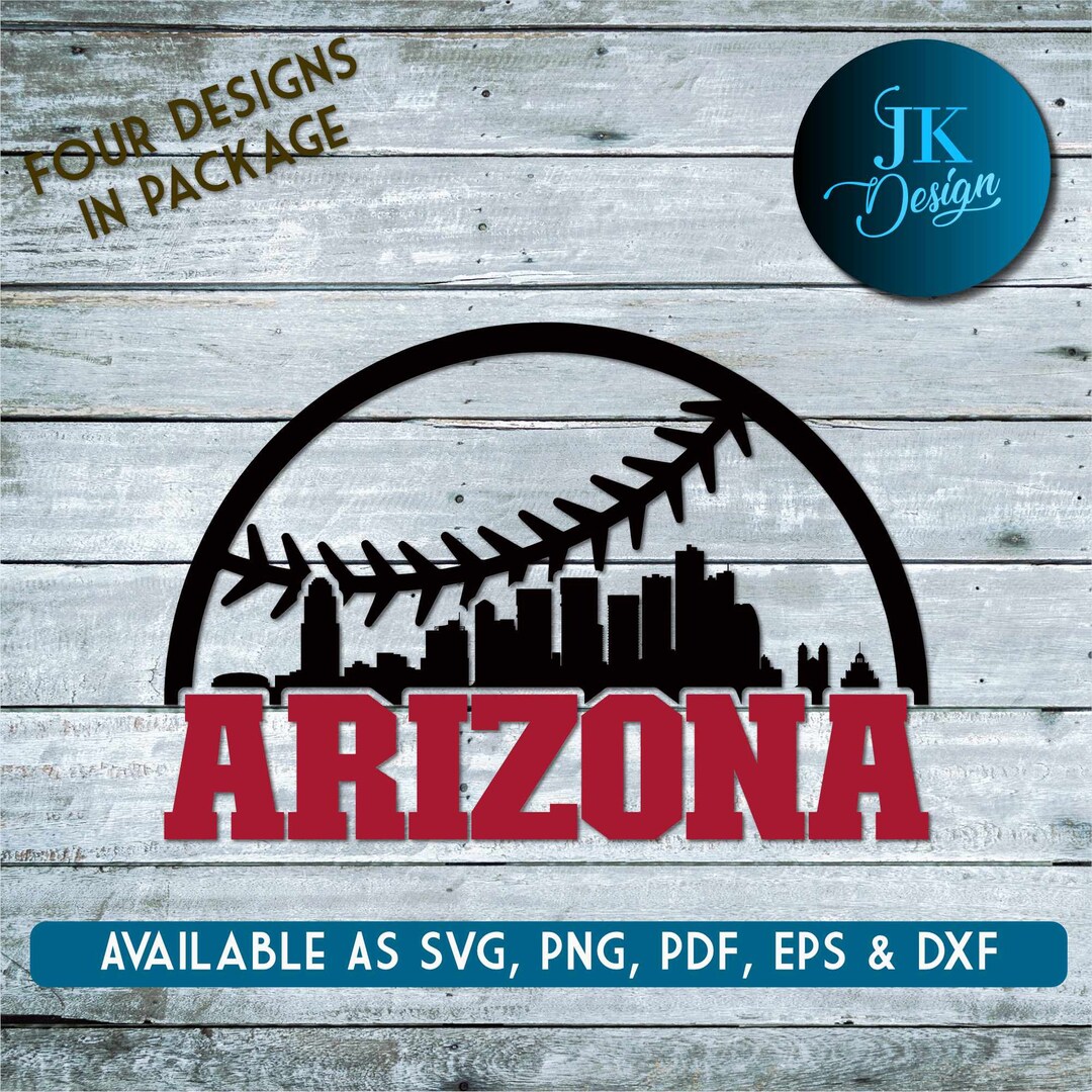 Phoenix Arizona Baseball City Skyline for Cutting - SVG, AI, PNG ...