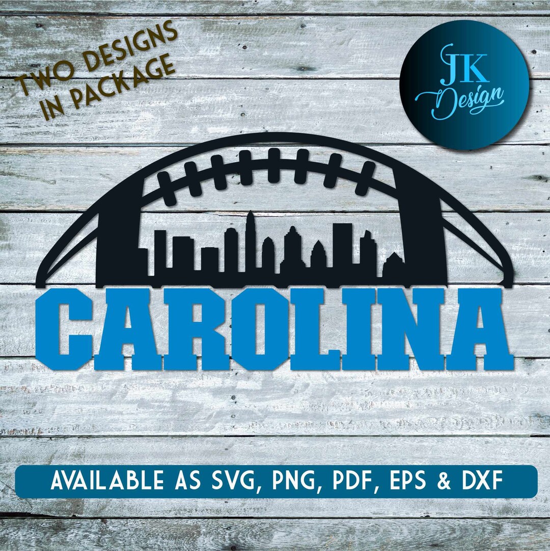 Carolina Football Charlotte Skyline Digital Art | SVG, PNG, PDF ...