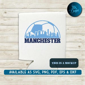 Manchester Soccer Skyline Digital Art | SVG, PNG, PDF | Silhouette ...