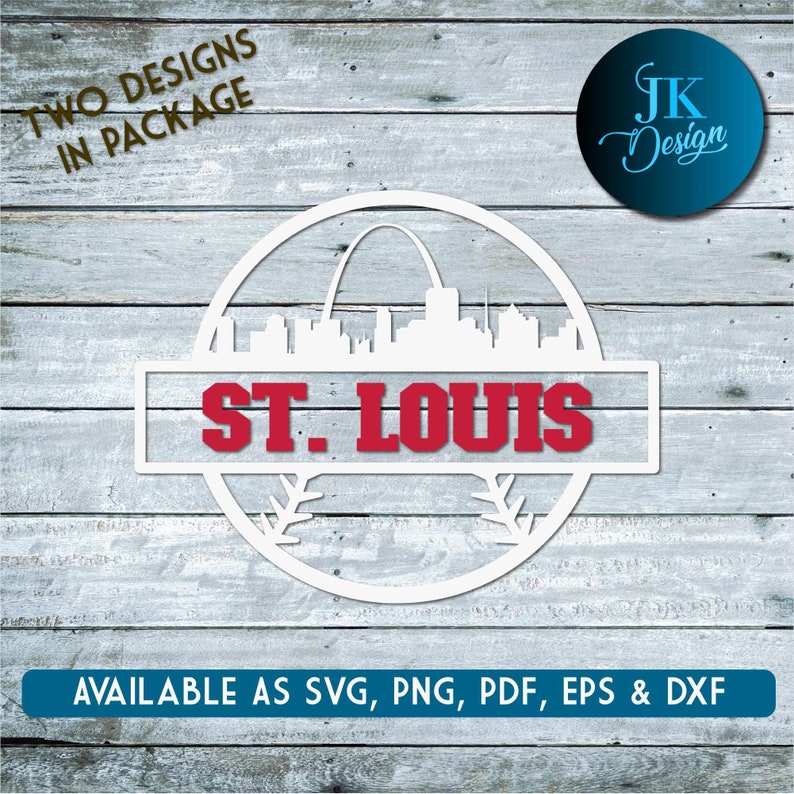 St Louis Baseball City Skyline for Cutting - SVG, AI, PNG, Cricut and ...