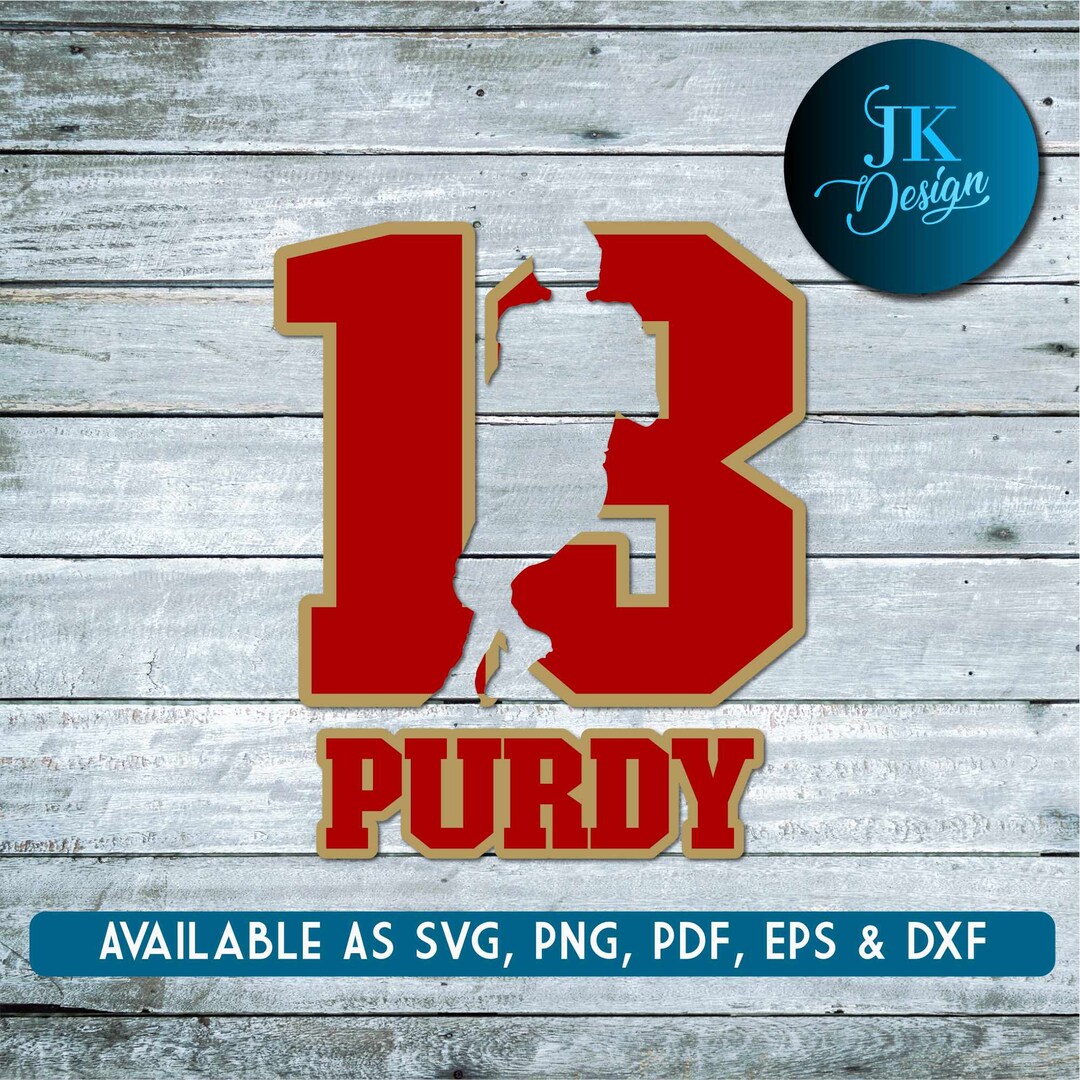 San Francisco Brock Purdy #13 SVG Design - Digital Download - Etsy