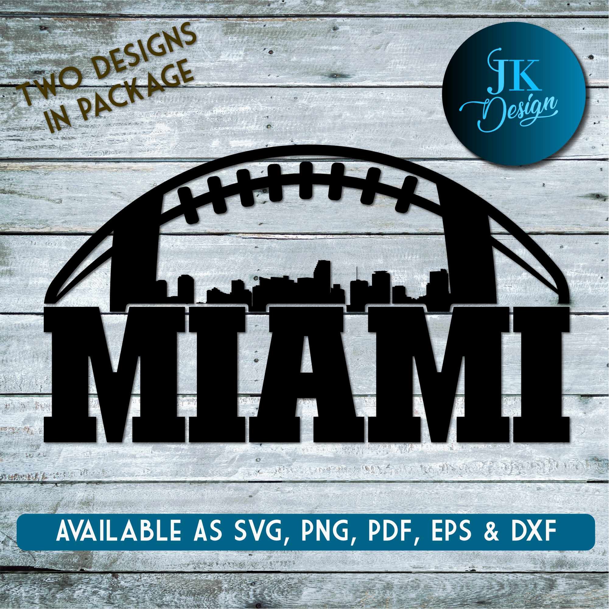 Miami City Skyline Digital Art SVG, PNG, PDF Silhouette & Cricut - Etsy