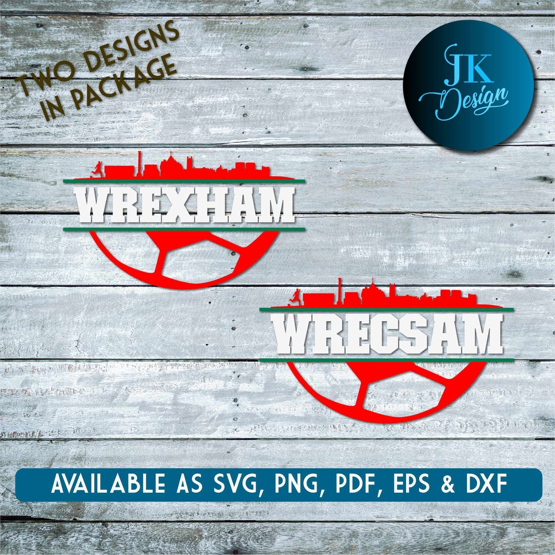 Wrexham Soccer Skyline Digital Art | SVG, PNG, PDF | Silhouette ...