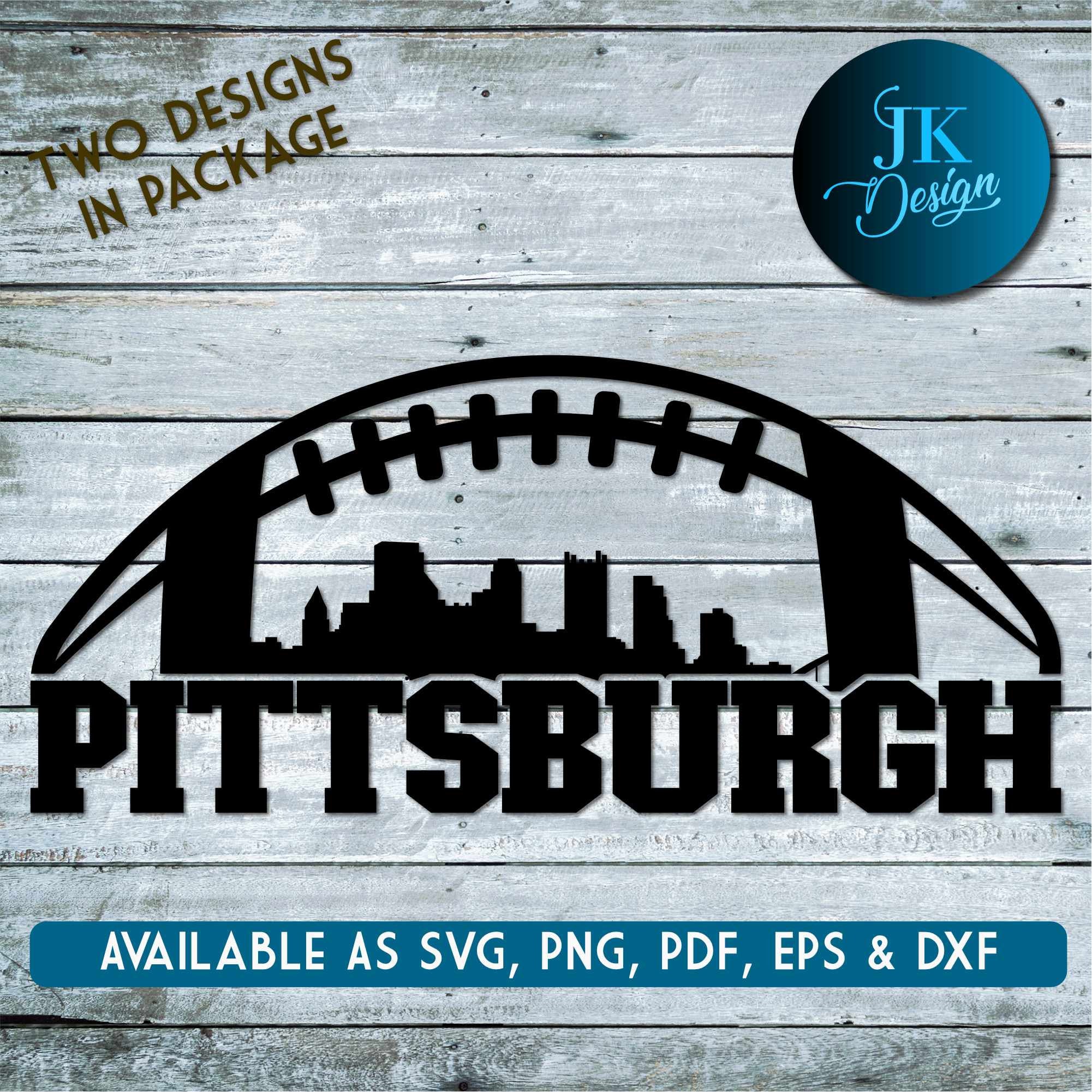 Pittsburgh City Skyline Digital Art SVG, PNG, PDF Silhouette & Cricut ...