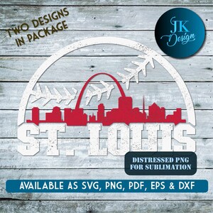 St Louis Baseball City Skyline for Cutting - SVG, AI, PNG, Cricut and ...