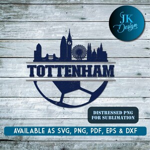Tottenham London Skyline Digital Art | SVG, PNG, PDF | Silhouette ...