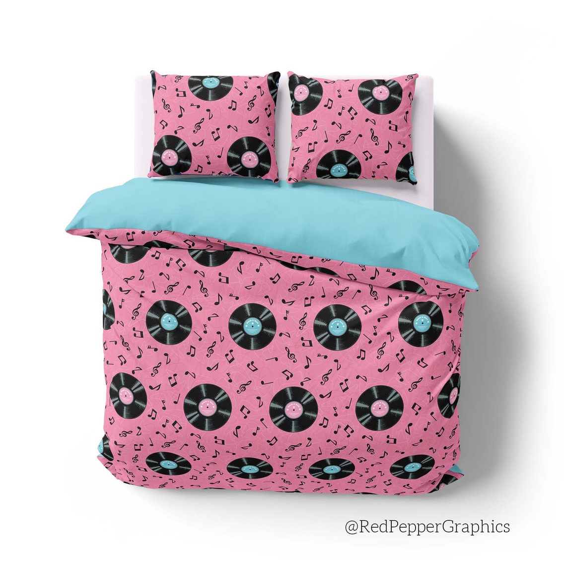 Retro Rock N Roll Records Seamless Pattern, Vintage Vinyl Design ...