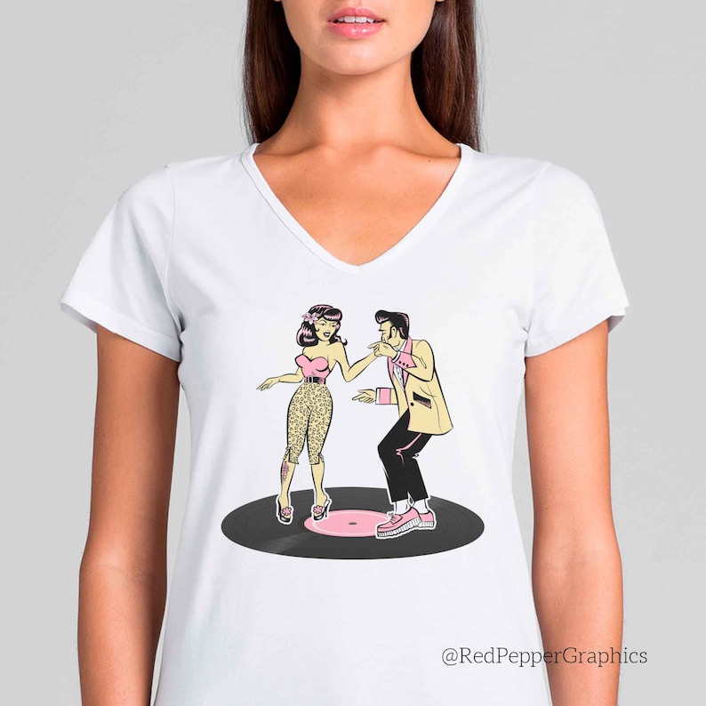 Rockabilly Dancers PNG SVG Sublimation File, Retro Rock and Roll Teddy ...