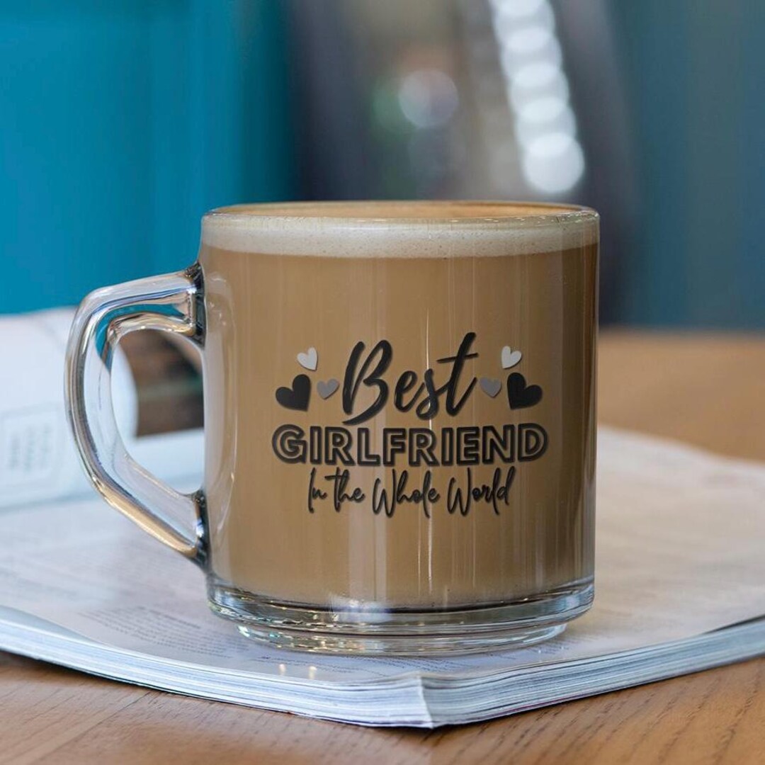 Best Girlfriend Mug | Clear Glass Coffee Cup 10oz | Cute Gift for ...